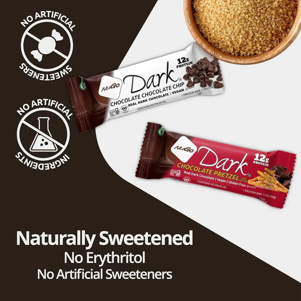 NuGo Nutrition Bar Dark Chocolate Pretzel - Organic Basic Food