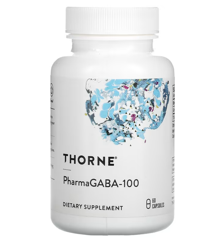 Thorne, PharmaGABA-100, 60 Capsules - Organic Basic Food