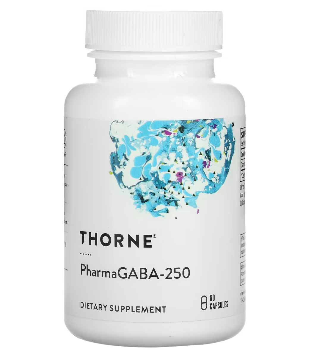 Thorne, PharmaGABA-250, 60 Capsules - Organic Basic Food