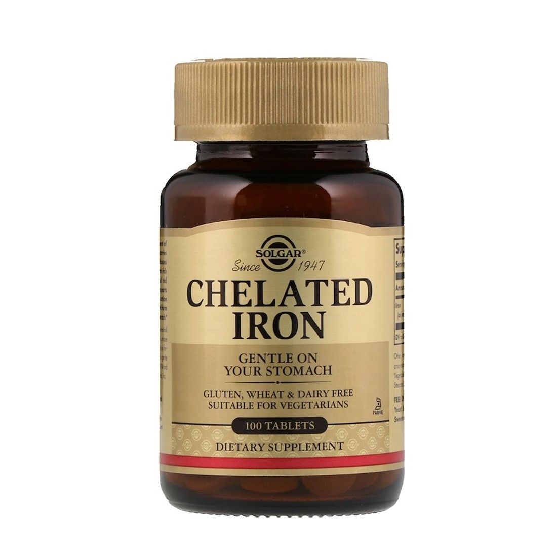 Solgar Chelated Iron 100 Tablets - Organic Basic Food