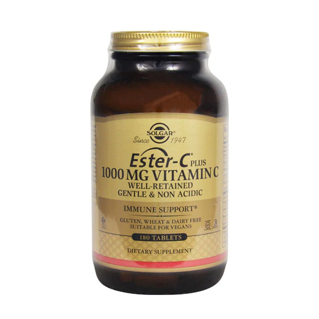 Solgar Ester-C Plus 1000 mg Vitamin C,180 Tablets - Organic Basic Food