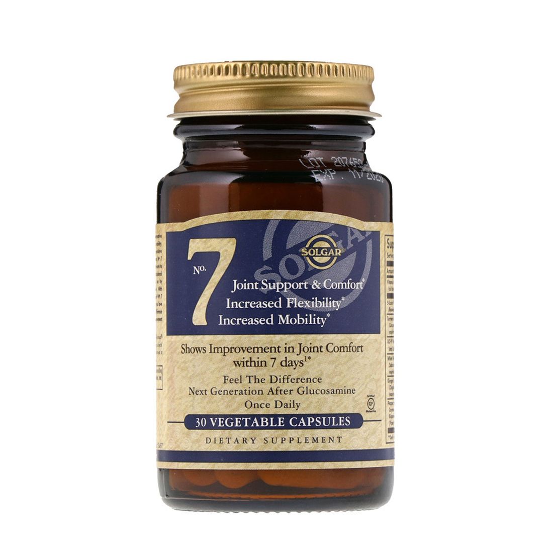 Solgar No. 7, Joint Support & Comfort 30 Vegetable Capsules - Organic ...