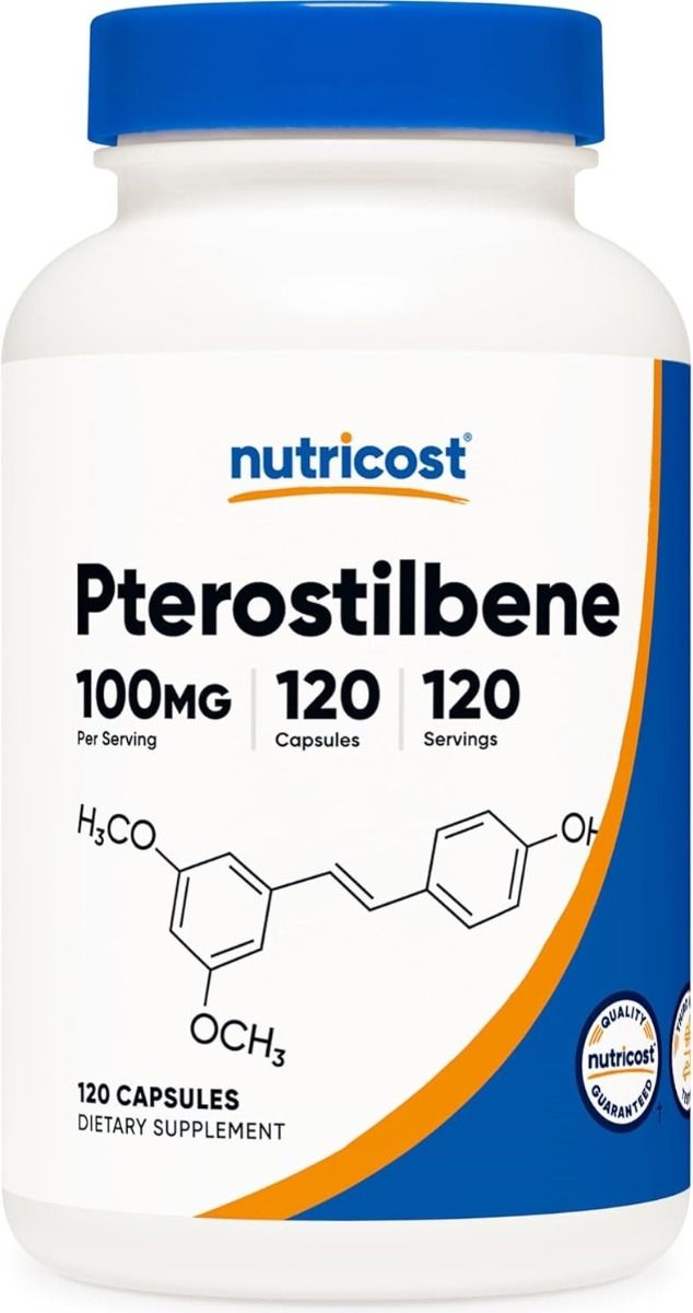 Nutricost, Pterostilbene, 100 mg, 120 Capsules - Organic Basic Food