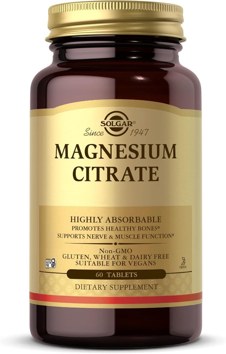 Solgar, Magnesium Citrate, 60 Tablets - Organic Basic Food