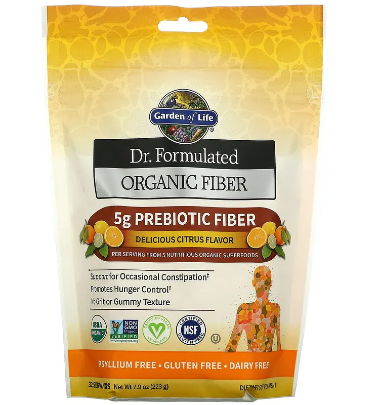 Garden of Life, Dr. Formulated Organic Fiber, Citrus, 7.9 oz (223 g ...