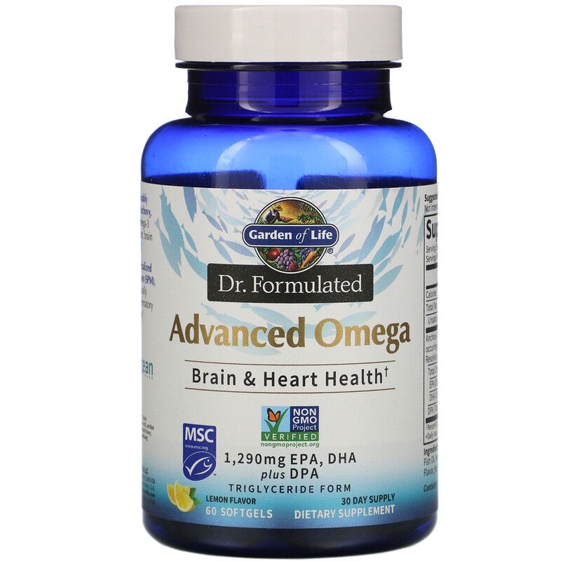 Garden of Life Dr. Formulated Advanced Omega Lemon 60 Softgels ...