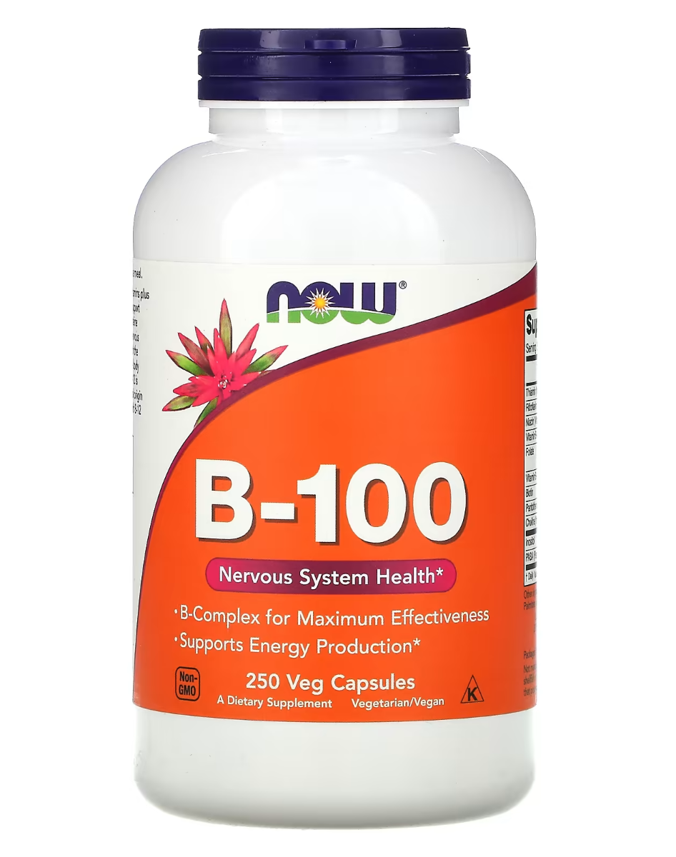 NOW Foods, B-100, 250 Veg Capsules - Organic Basic Food