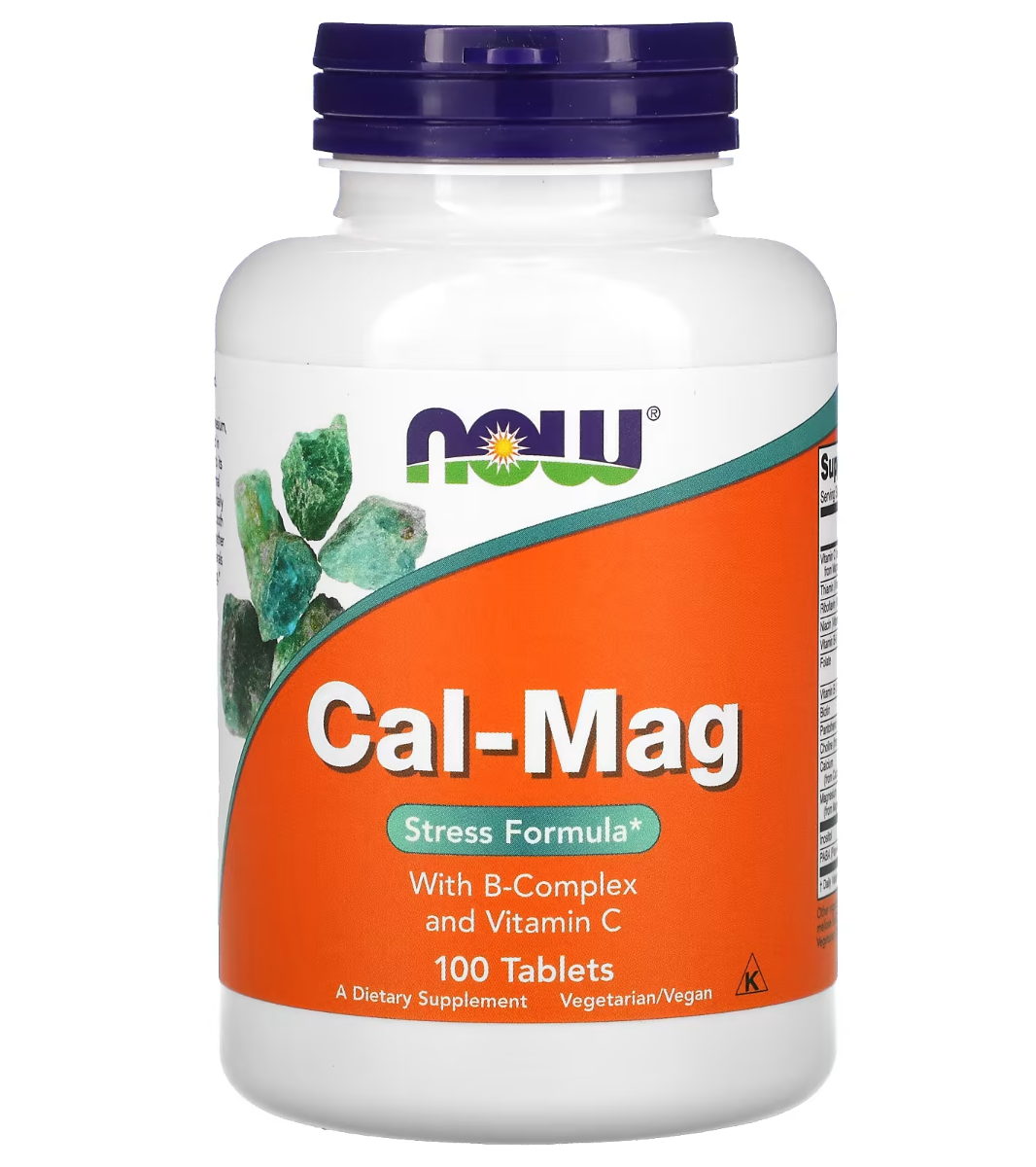 NOW Foods, Cal-Mag, Stress Formula, 100 Tablets - Organic Basic Food
