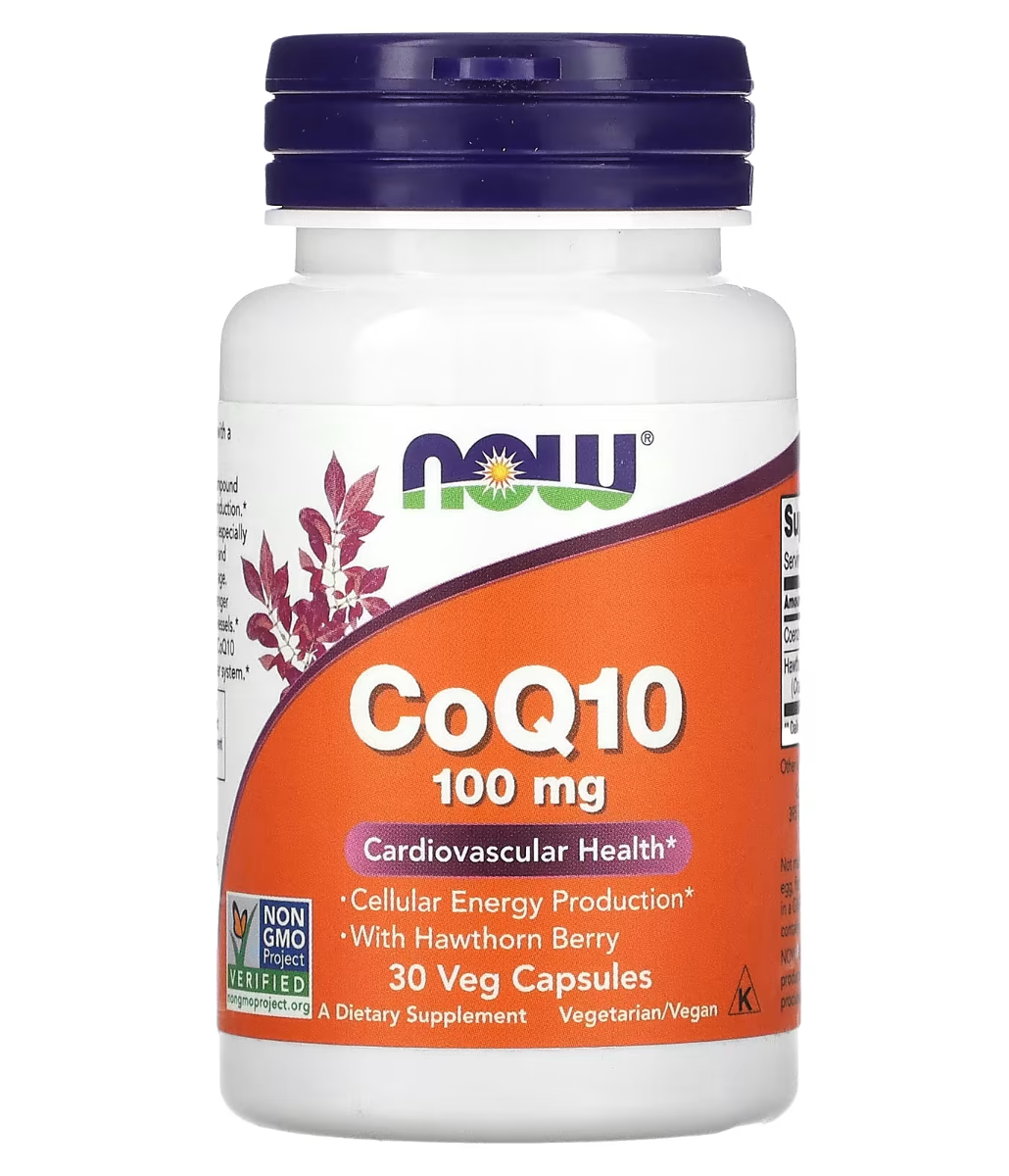NOW Foods, CoQ10, 100 mg, 30 Veg Capsules - Organic Basic Food
