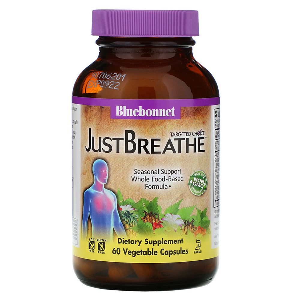 Bluebonnet Nutrition JustBreathe 60 Vegetable Capsules - Organic Basic Food