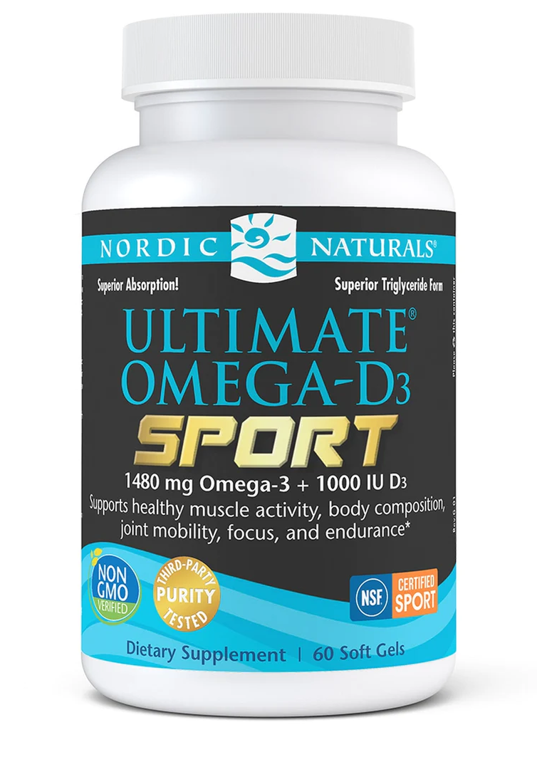 Nordic Naturals, Ultimate Omega-D3 Sport, 60 Soft Gels - Organic Basic Food