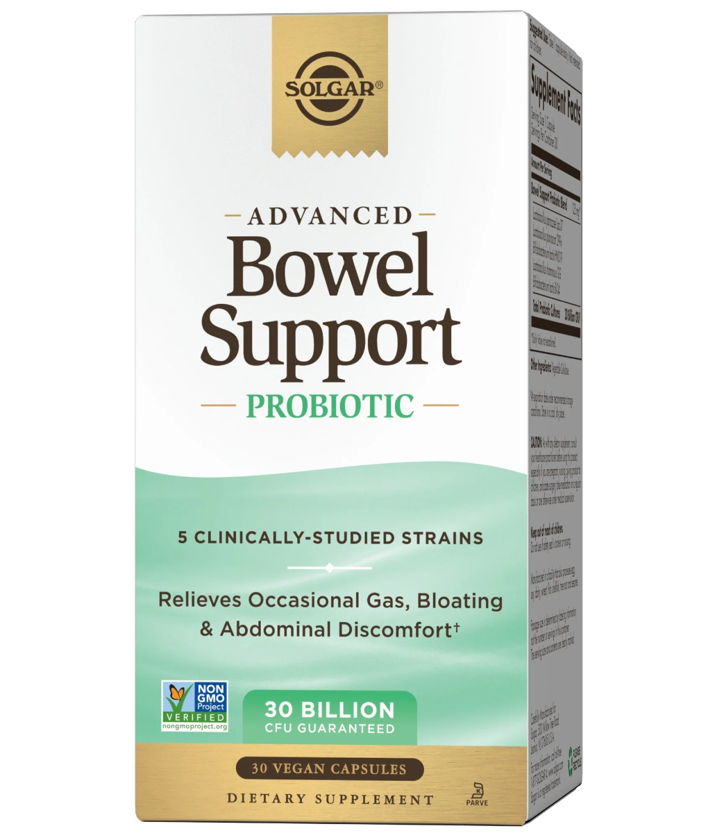 Solgar Advanced Bowel Support Probiotic 30B 30 Capsule - Organic Basic Food