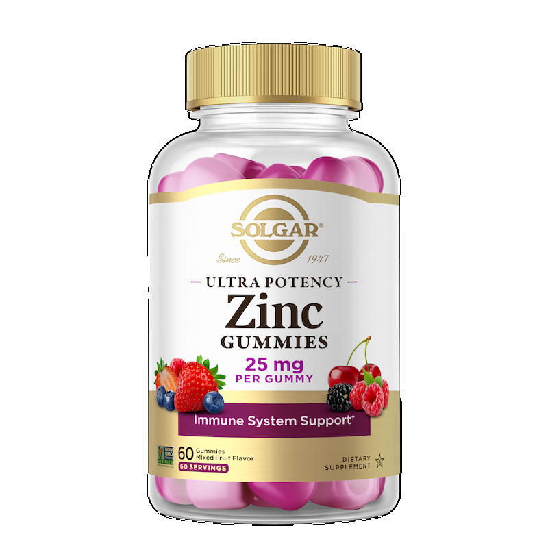 Solgar ULTRA POTENCY ZINC MIXED FRUIT 60 GUMMIES - Organic Basic Food