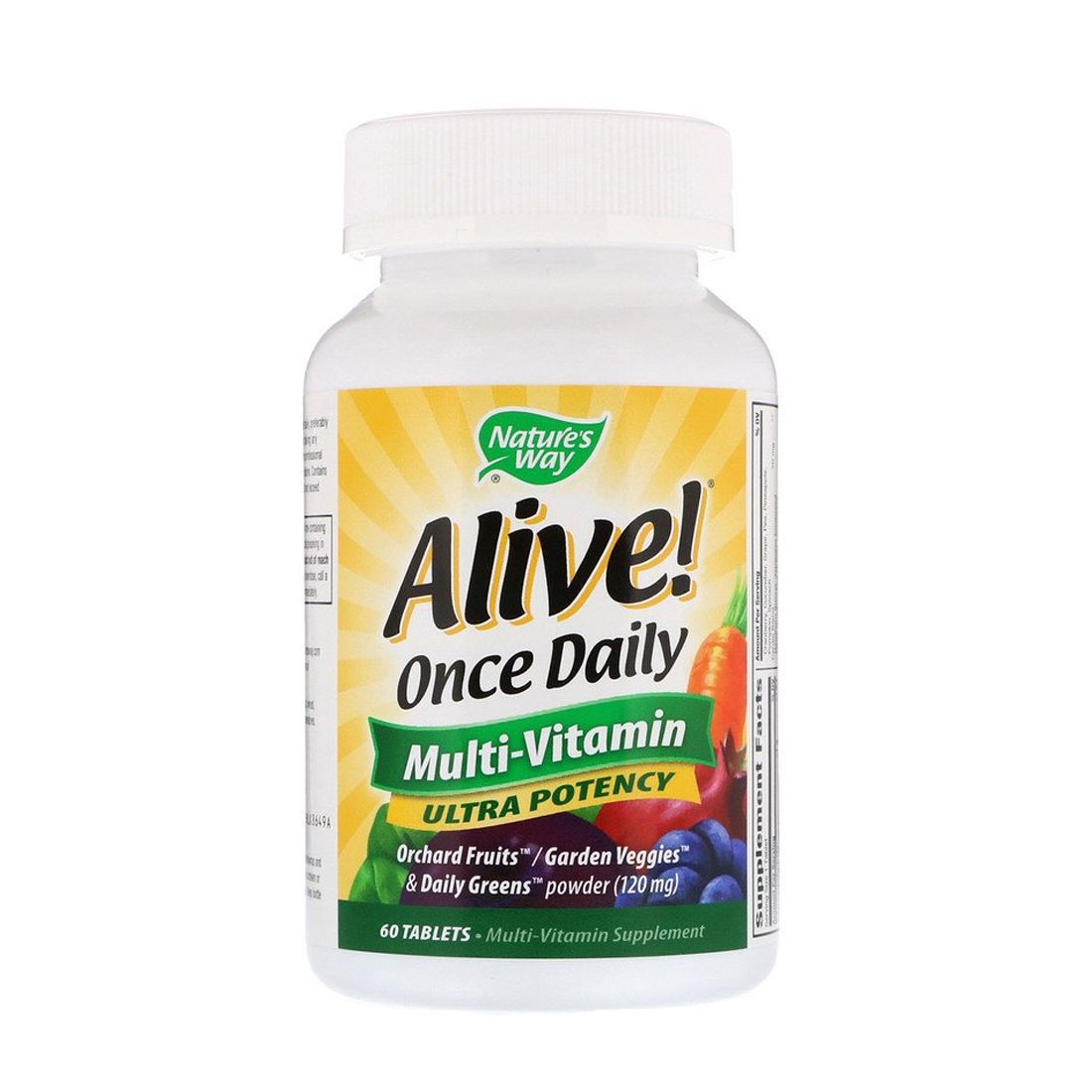 Natures Way Alive! Once Daily Multivitamin Ultra Potency Energizer 60 ...