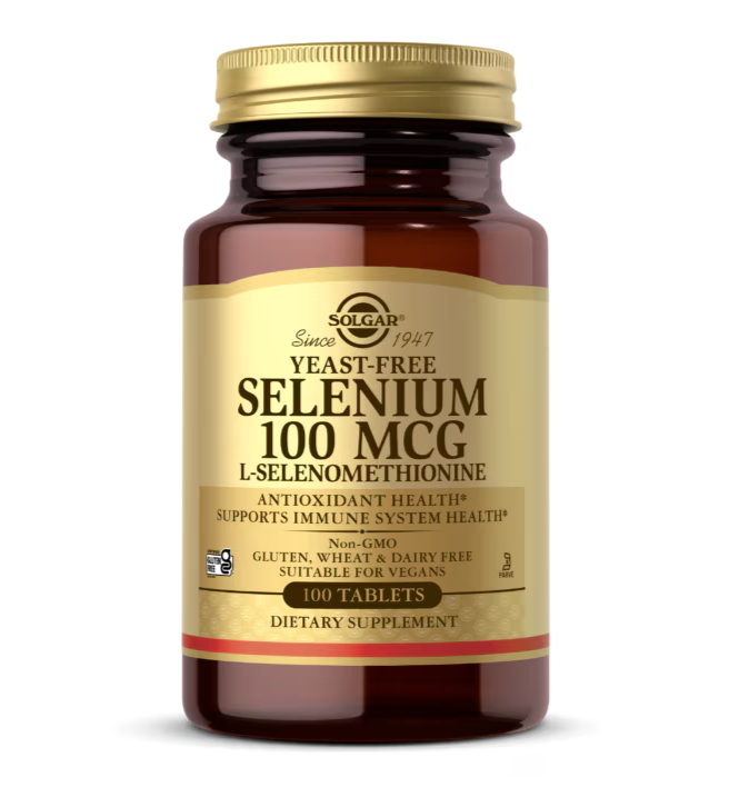 Solgar, Selenium, Yeast-Free, 100 mcg, 100 Tablets - Organic Basic Food