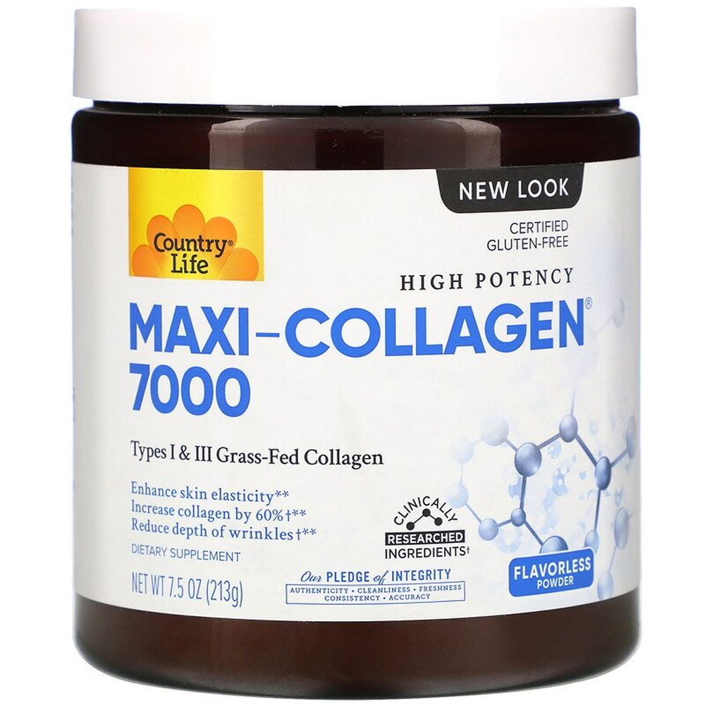 Country Life High Potency Maxi-Collagen 7000 Flavorless Powder 7.5 oz ...
