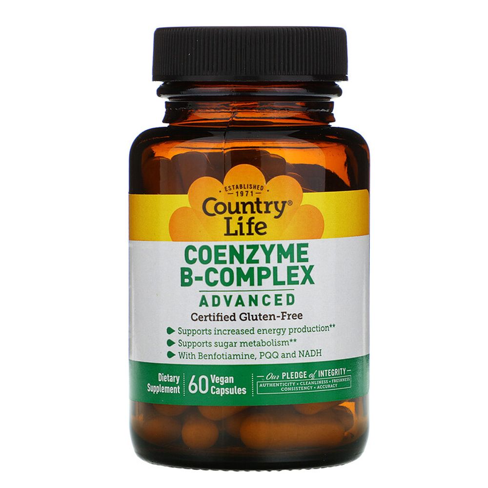 Country Life Coenzyme B-Complex Advanced 60 Vegetarian Capsules ...