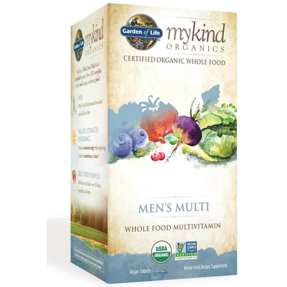 Garden of Life Mykind Organic Men's Whole Food Multivitamin 60 Tablets ...