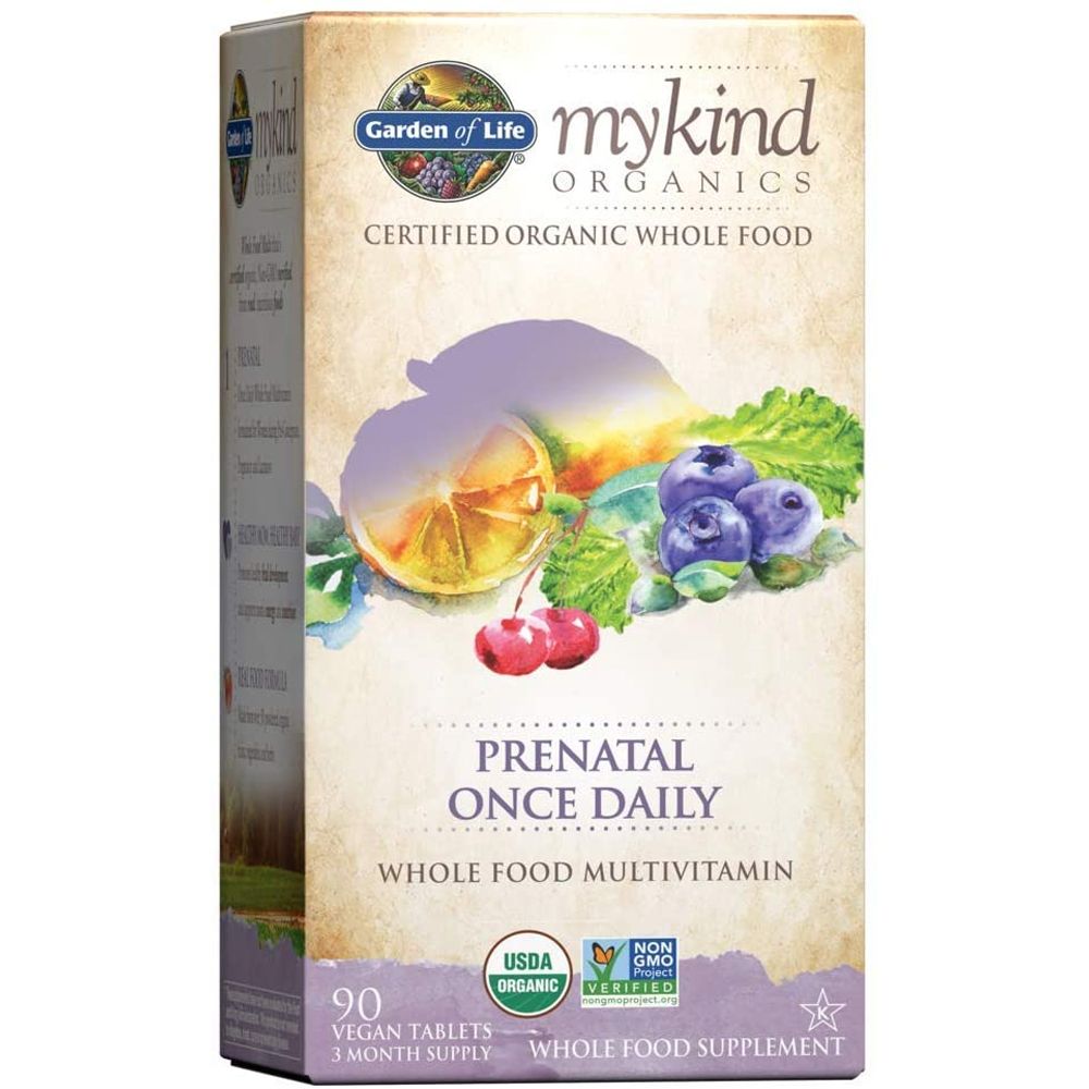 Garden of Life Mykind Organics Prenatal Whole Food Multivitamin 90 ...