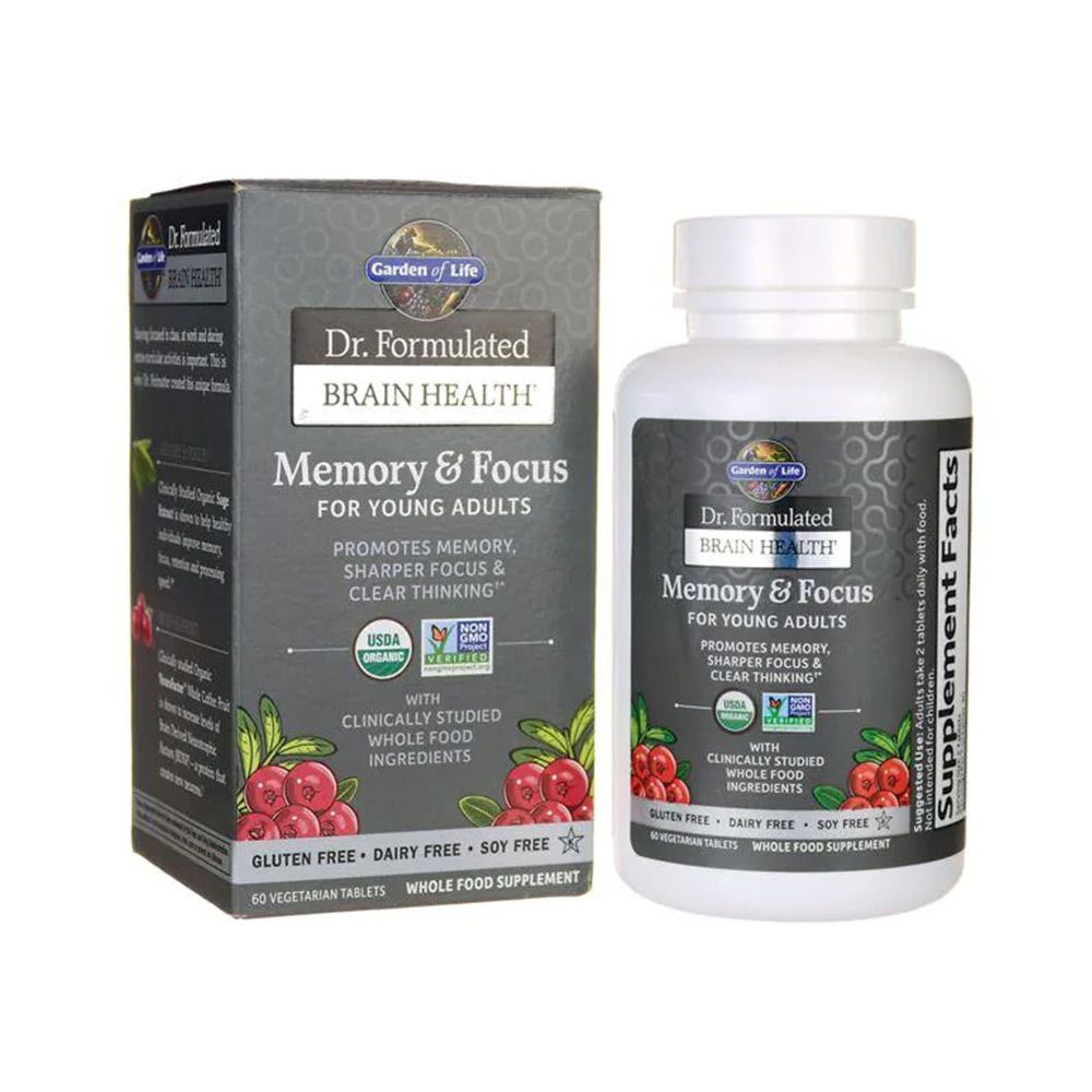 Dr. Formulated Memory & Focus For Young Adults 60 Tablets - Organic ...