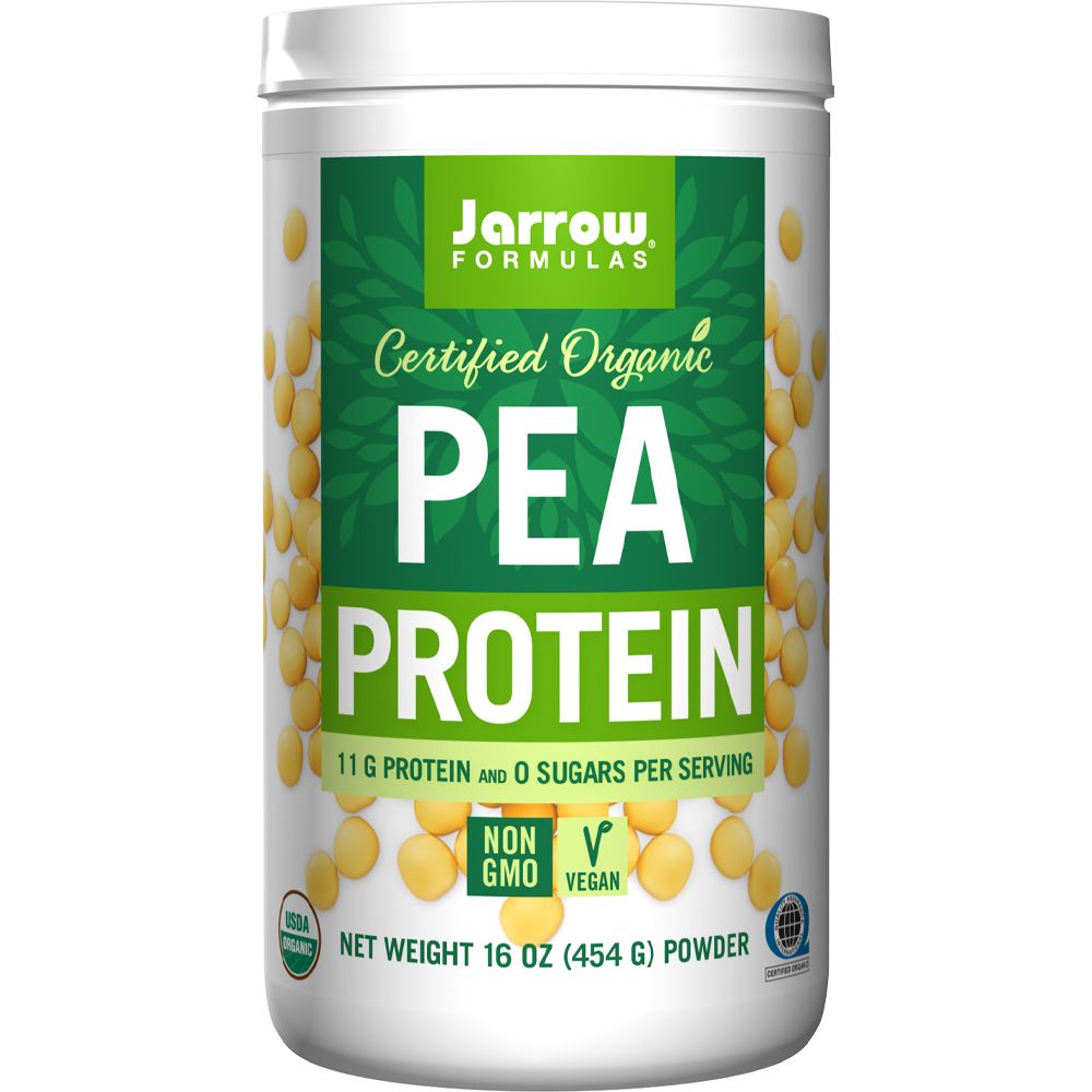 Jarrow Formulas Certified Organic Pea Protein 16 oz (454 g) - Organic ...