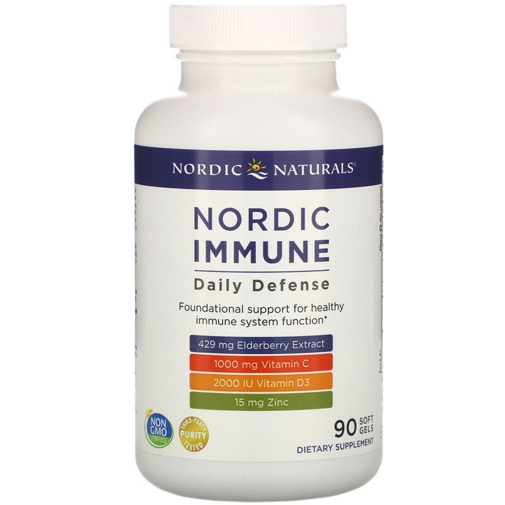 Nordic Naturals Nordic Immune Daily Defense 90 Soft Gels - Organic ...